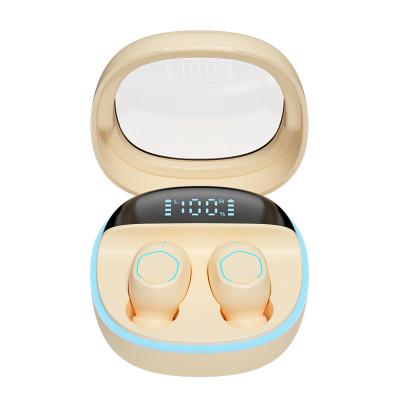 China ETEK Transparent-Lid LED Display Wireless Earphones BT 5.3 Touch-Control Earphone F10 Speaker black white complexion Purple for sale