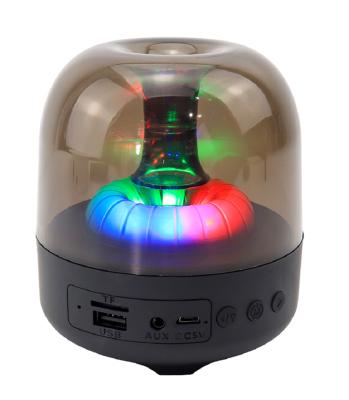 China ETEK Bluetooth 5.3 Speaker,5W 52MM Driver, 500mAh Battery, ABS+PC Material,RGB Light, AUX/TF/FM/USB Playback & calling(black) for sale