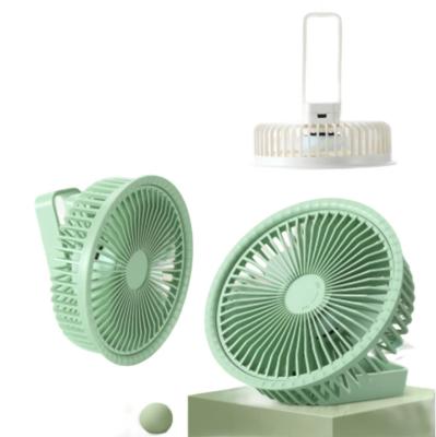 China Ventilador silencioso de 3 velocidades para escritorio de pie o colgando 1200mAh Batería tipo-C Carga rápida con 2-3 horas de tiempo de funcionamiento Blanco verde en venta