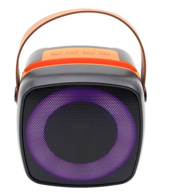 China ETEK 66mm 5W bluetooth portable speaker with 1200mAh battery, RGB lighting, handle/holder multi-function. for sale