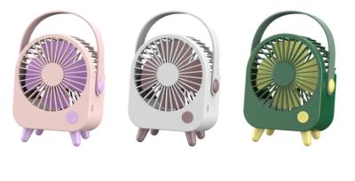 China ETEK motor sin escobillas ventilador de escritorio con acento de cuero, batería de 1200mAh, modos de 3 velocidades, peso neto de 218g ((Pink/Green/White) en venta