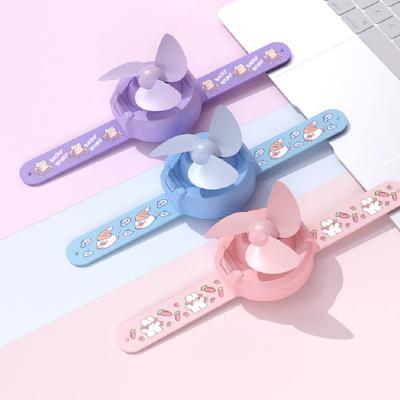 China ETEK Mini ventilador de estilo reloj con batería de 300mAh, 3 colores (Púrpura / Rosa / Azul), incluye cable de carga + manual. en venta