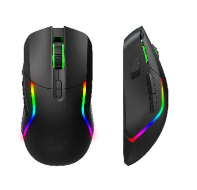China Diese drahtlose 2.4G+Bluetooth RGB Gaming Maus mit 8 Tasten, 1200-3200DPI Anpassung,3.7V/600mA-Batterie zu verkaufen