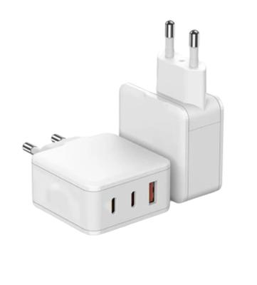 China Tri-port GaN Charger With 65W Max Output PD/QC Protocols Smart Power Allocation 110-240V Black / White for sale