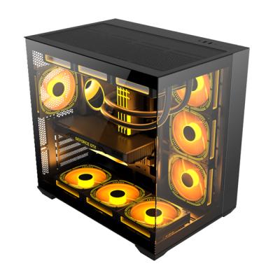 China Computer Case Supports EATX/ATX / Micro-ATX / Mini-ITX/BTF Motherboards With 0.6mm SPCC Steel And Dual-side Tempered Glass for sale