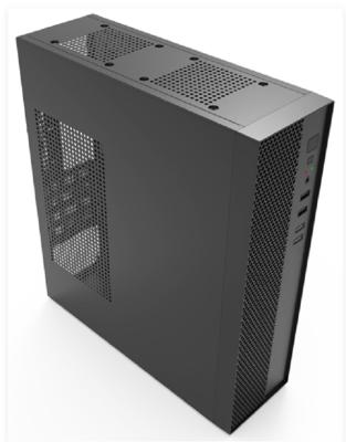 China Mini-ITX/M-ATX Low-Profile Computer Case with 4 PCIe Slots 3x SSD + 1x HDD and USB 3.0 HD Audio I/O for sale