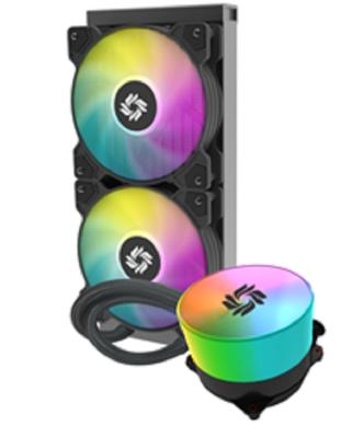 China 240mm ARGB Liquid CPU Cooler with Round Water Block 400mm Rubber Hose PWM Fan 1800 RPM Custom Logo 270W TDP for sale