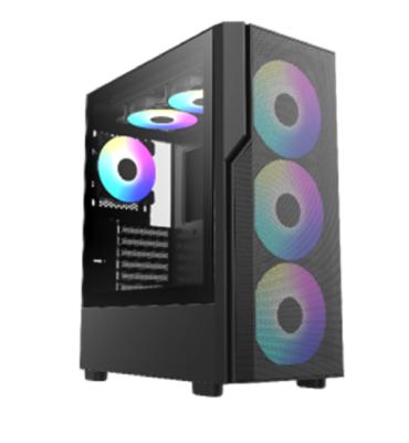 Cina Cassa da gioco ATX a media torre con vetro temperato, 7 slot di espansione, USB 3.0 + Tipo-C (opzionale) e supporto per il raffreddamento anteriore / superiore / posteriore in vendita