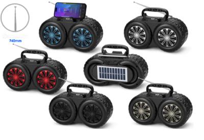 China 20 Watt Solar Bluetooth Lautsprecher, USB/TF/FM/BT/TWS, 1 Watt Glasplatte, JL 5.3, 1200mAh, Metallnetz, ABS, Stereo zu verkaufen