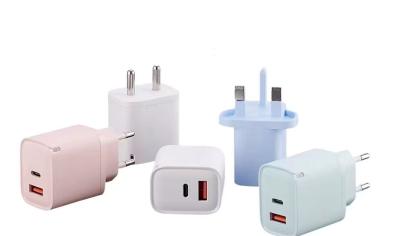 중국 ETEK 20W 듀얼 USB 패스트 충전기, USB-C PD+USB-A QC 3.0 스마트폰, 태블릿 PC 및 기타 USB 전원 장치. 판매용