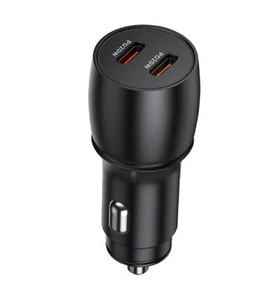 China ETEK 40W Dual USB-C Car Charger,PD 20W+20W, 12-24V Input, Aluminum Alloy, for modern vehicles and fast charging needs for sale