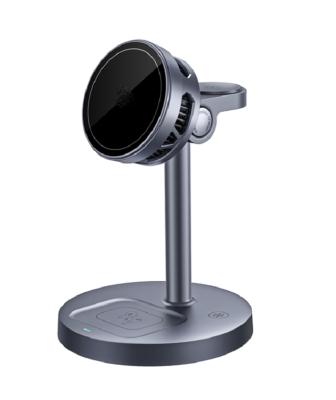 China ETEK  25W Metal 3-in-1 Wireless Charger,Fast Charging for Phone (up to 25W), Watch(5W) & Earbuds(2.5W),MOQ: 1,000 units. for sale