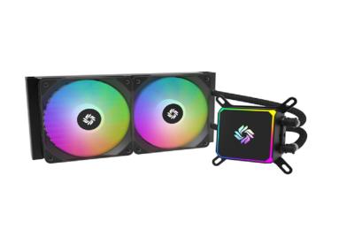 Cina Dissipatore a liquido per CPU ETEK 240mm A-RGB, 265W, Water Block quadrato, Ventole PWM, Compatibile LGA1700/AM5 in vendita