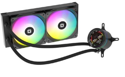 China ETEK 240mm ARGB AIO Liquid CPU Cooler,270W TDP, Digital Segment Display + ARGB Water Block, PWM Fans,for gaming PC brands for sale