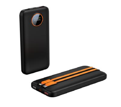 China 10000mAh Built-in Cable Power Bank,PD 22.5W, Type-C/Lightning, A-Cell for sale