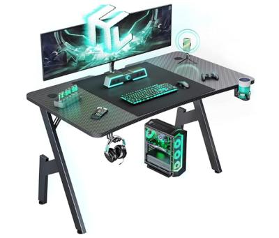 China Gaming Desk,Steel Frame, RGB Light Optional, Cup Holder, 1.2/1.4/1.6M for sale