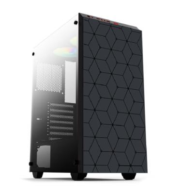 China ATX Gaming PC Case,Tempered Glass Side, Dual HDD/SSD, Multi-Fan Support for sale