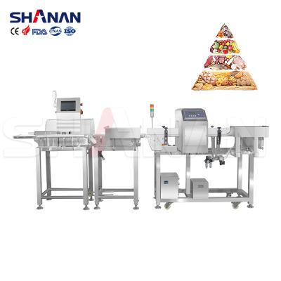 China Metal Detection Weight Detection System Food Metal Detector And Check Weigher Checkweigher All-In-One Machine For Food Industry for sale