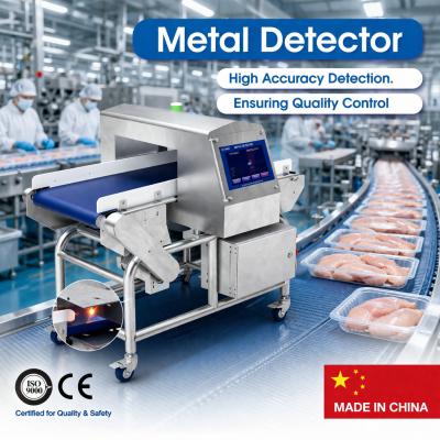 China High Sensitivity Stainless Steel 304 Automatic  Belt Food Metal Detector for Industrial Conveyor Belt Safety for sale