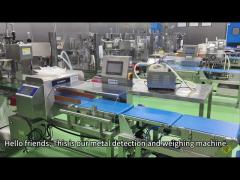 Waterproof Combo Online Checkweigher And Metal Detector Machine Stable , ± 0.1g Accuracy
