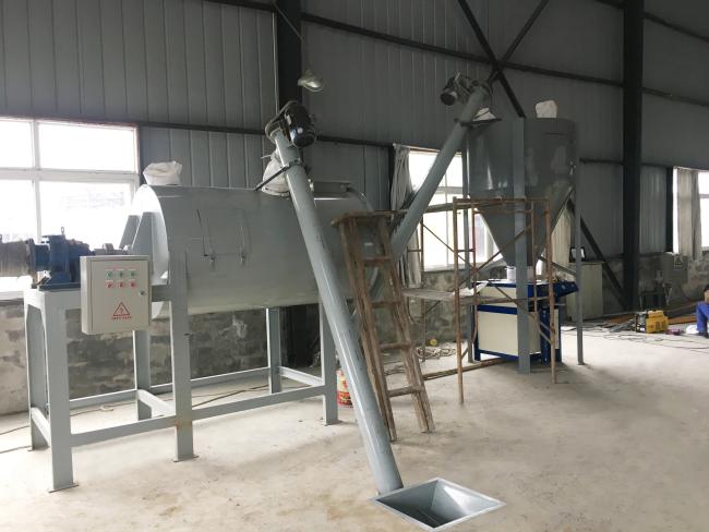 Simple dry mortar production line