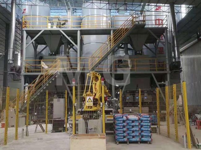 Simple dry mortar production line