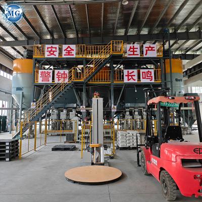 China Intelligent PLC 10-30T/H Double Shaft Mixer Dry Mix Plant Dry Mortar Ceramic Tile Adhesive Production Line for sale