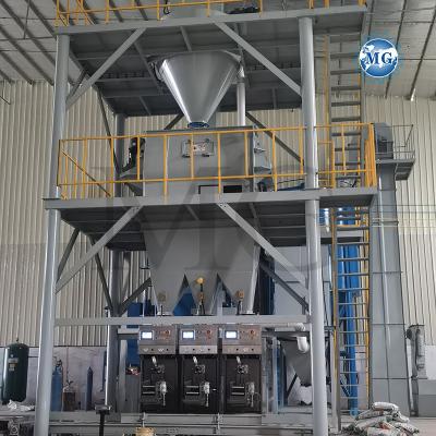 중국 고효율 PLC 제어 건조 혼합 파우더 밀터 혼합 플랜트 벽 매트리 모래 시멘트 합스 믹서 세라믹 타일 접착제 접착제 제조 기계 판매용