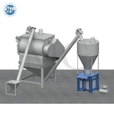China 4-5 T/H 35 KW Dry Mix Powder Mortar Mixer Machine Wall Putty Sand Cement Mixing Equipment Tile Adhesive Glue Manufacturing Plant for sale