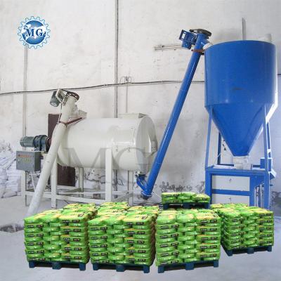 China Productielijn van droge mortel met eenvoudige kleppen, muurputty, gips, schimmantel, zand, cement, tegels, adhesieve lijm, gipsmachine Te koop