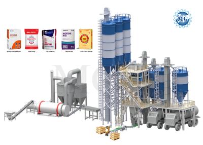Китай 10-50 Т / Ч сухие смеси порошковые растворимые заводы Стены Матовый отстойник Смеситель черепицы Клейная клеевая смесительная машина продается