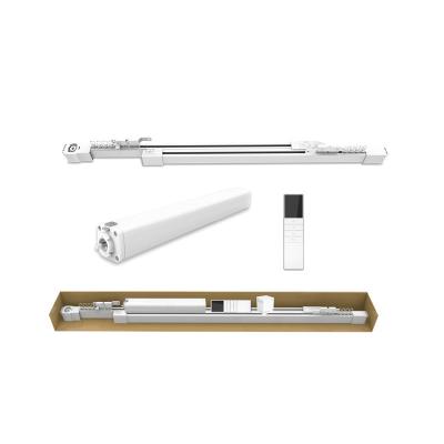China Motorized Adjustable Telescopic Curtain Rod Track Remote Tuya Wifi App Control à venda