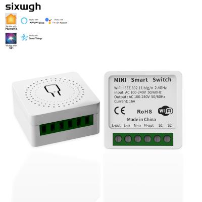 China Apple HomeKit Mini Smart Lighting Control Switch 16A IEEE 802.11b WiFi Relay Module for sale
