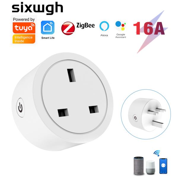 Quality Countdown Tuya ZigBee Gateway Smart Wiring Devices Energy Monitor Plug Socket for sale