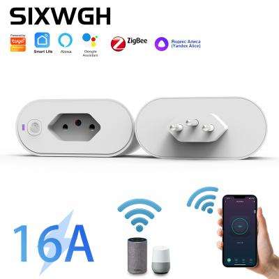 China Brazil Type N ZigBee 3.0 Smart Wiring Devices Plugs Energy Saving Mesh Repeater 3520W 220V for sale