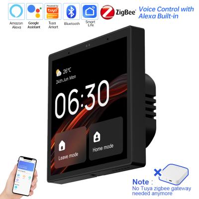 China Alexa Zigbee LCD Display Smart Switch Control Panel Full HD IPS Touch Screen for sale