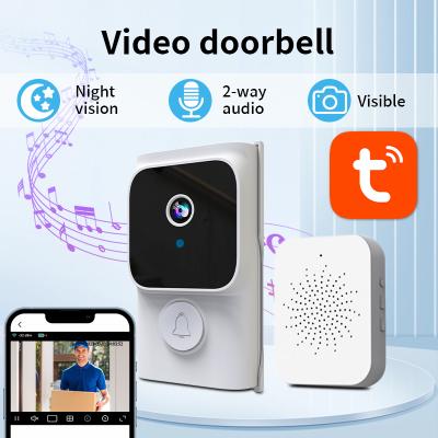 China 2 Way Intercom Smart Home Security Package 1080p Doorbell Camera 800mAh Battery 75° Wide Angle for sale