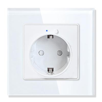 China Tuya Smart Home Automation Devices 2.4GHz WiFi Wall Socket Real Time Power Meter 16A for sale