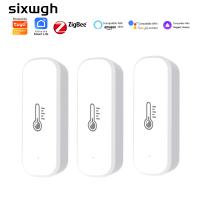 China Zigbee Temperature Humidity Sensor 2×AAA Battery, 30 Days Data Storage, Smart Life App Compatible for sale