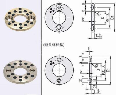 China Casting Copper bearing thrust washer With Solid Lubricant Plugs for sale