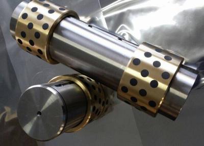 China Copper Cast Bronze Bearings Slide Block With Solid Lubricant Plugs for sale