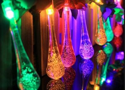 China Water Drop Solar LED String Lights Icicle Lighting Auto Light Up In Dark for sale