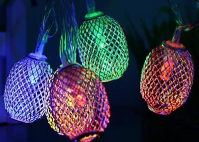 China Warm White / Purple Solar LED String Lights , Oval Outdoor Lantern String Lights for sale