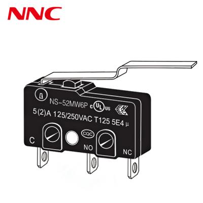 China Microinterruptor NNC a prueba de polvo, serie NS, con separación de 2 mm y diferentes tipos de palanca. Interruptor de alta velocidad y precisión para automatización industrial en venta