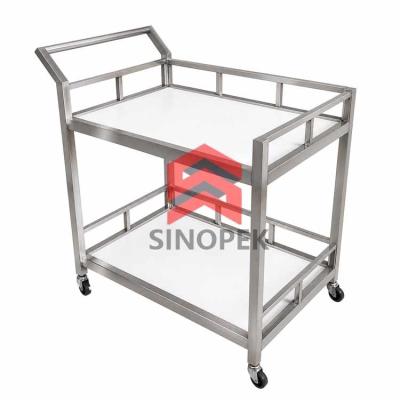 China Double-Tier Stainless Steel Cart | Cleanroom Material Handling | Cleanroom Grade for sale