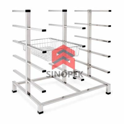 China Instrument Basket Storage Rack | CSSD Sterilization Basket Rack | Cleanroom Grade for sale