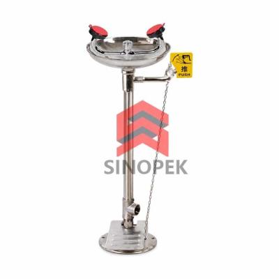 China Medical-Grade Freestanding Eyewash Station | Floor-Mounted Emergency Eyewash | Cleanroom Grade for sale