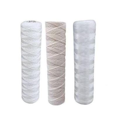 China Industrial String Wound Cotton Glass Fiber Water Filtration Cartridge With PP Yarn for sale