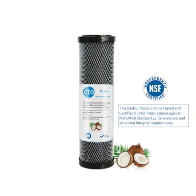 China Activated Carbon Block CTO 10"x2.5" Coconut Shell Sintered NSF Certified for Water Purifier for sale
