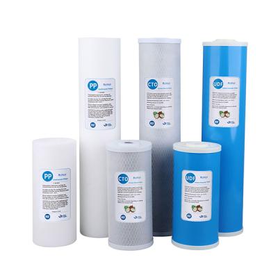 China Big Blue Water Filter Cartridge 4.5"x10" 4.5"x20" Jumbo PP Sediment SED GAC Block CTO for sale